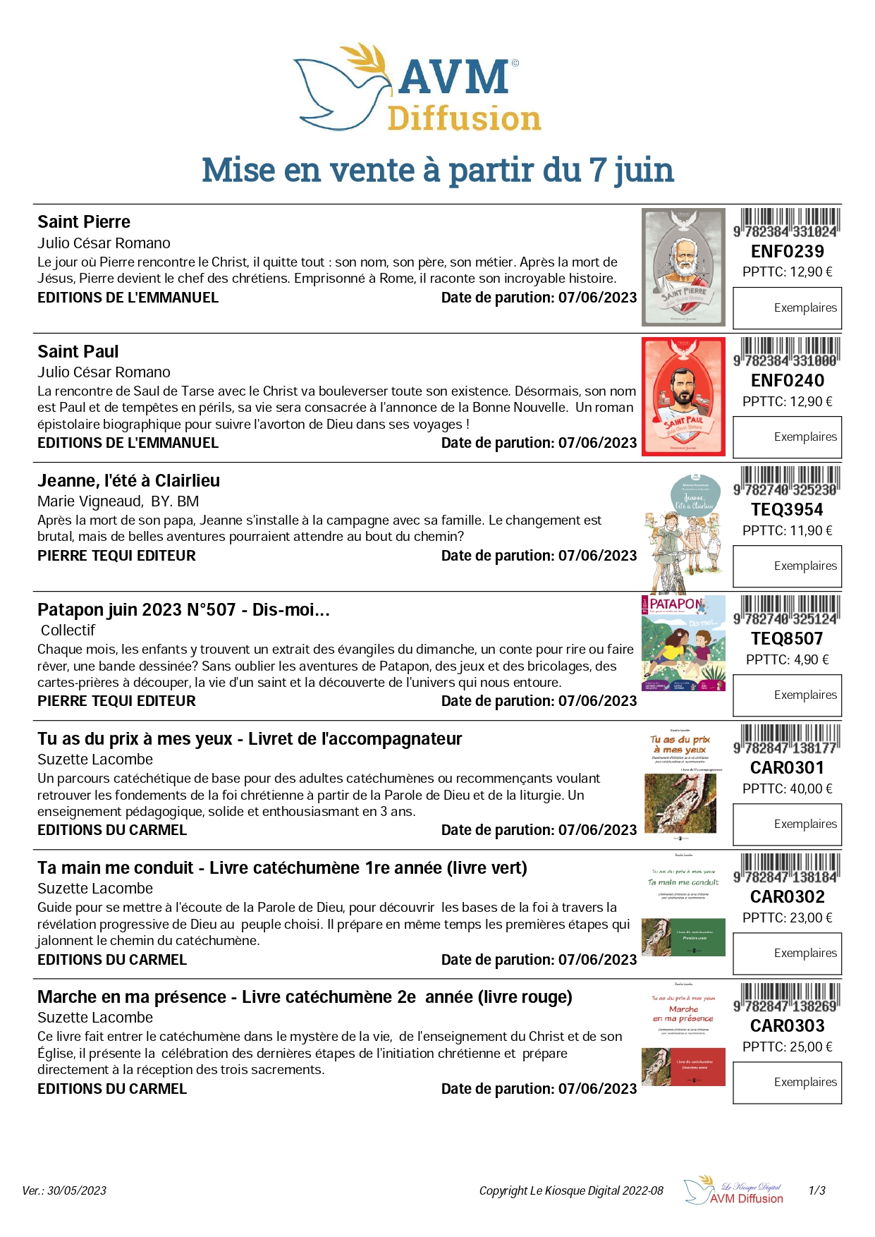 Catalogues AVM Diffusion - AVM Diffusion