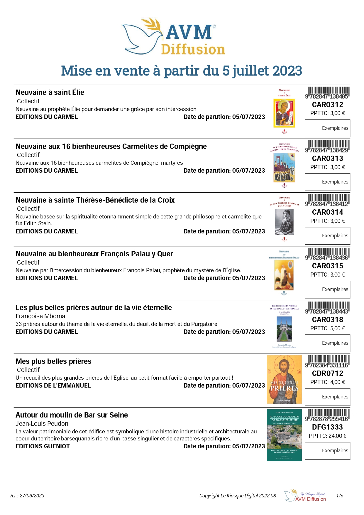 Catalogues AVM Diffusion - AVM Diffusion