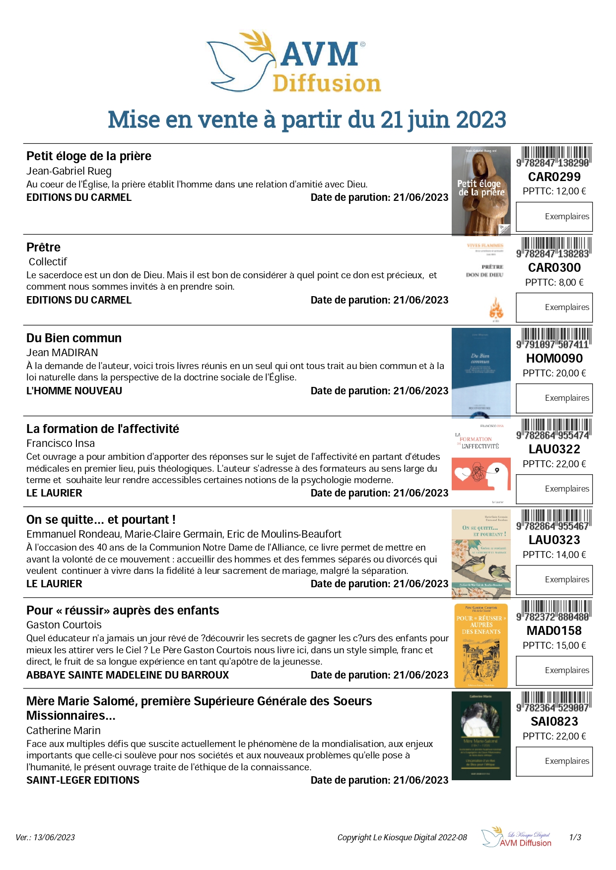 Catalogues AVM Diffusion - AVM Diffusion