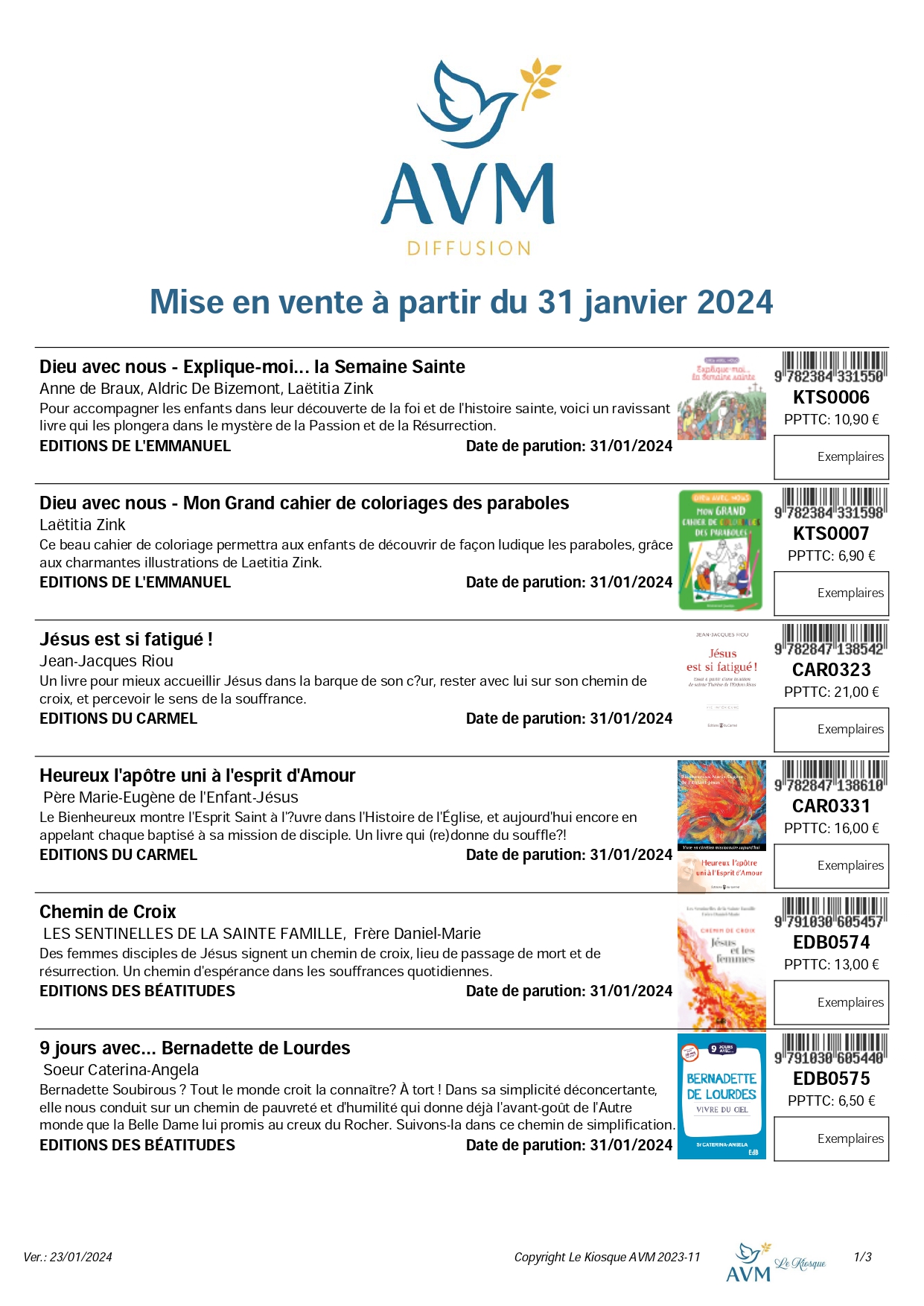 Catalogues AVM Diffusion - AVM Diffusion