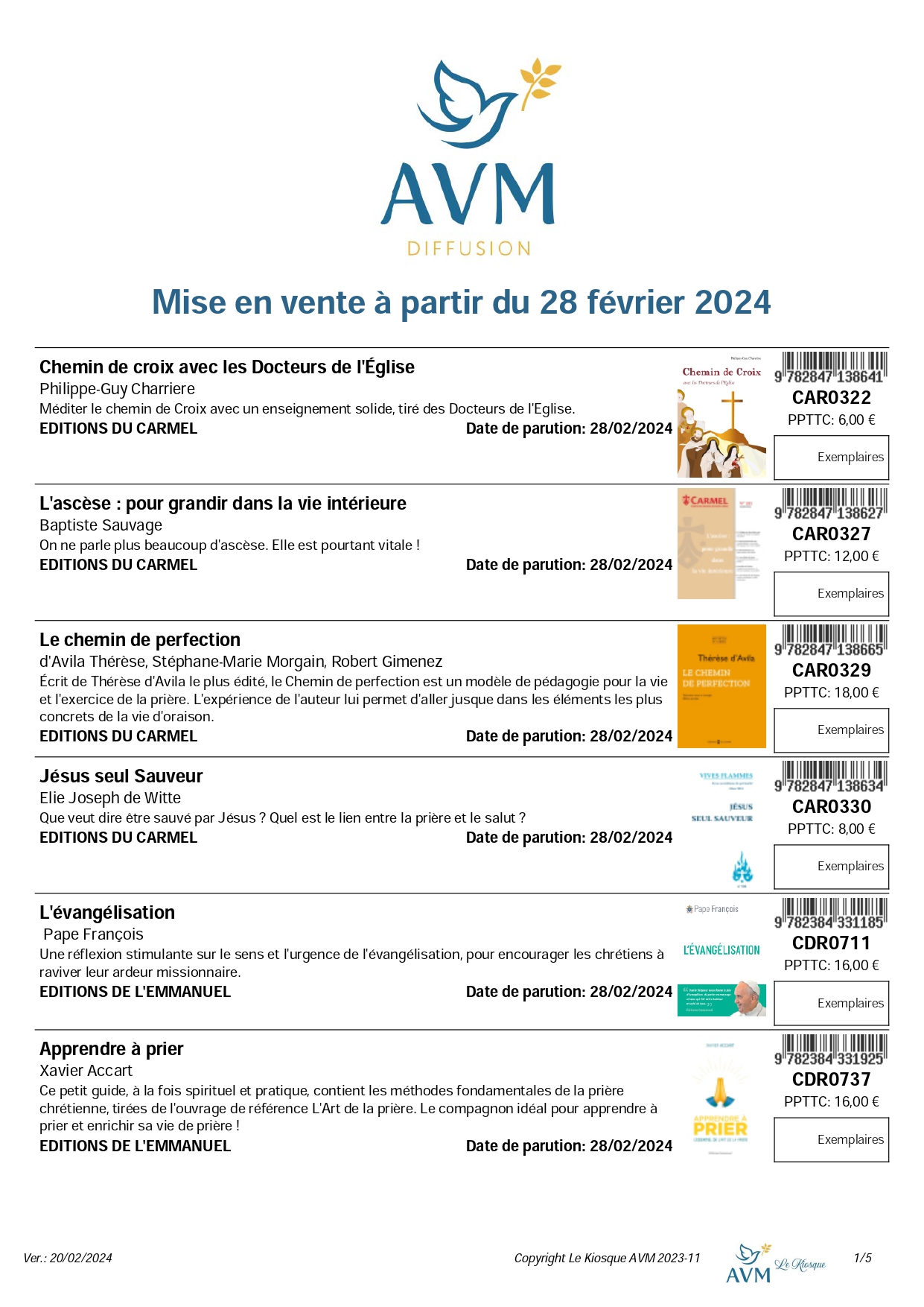 Catalogues AVM Diffusion - AVM Diffusion