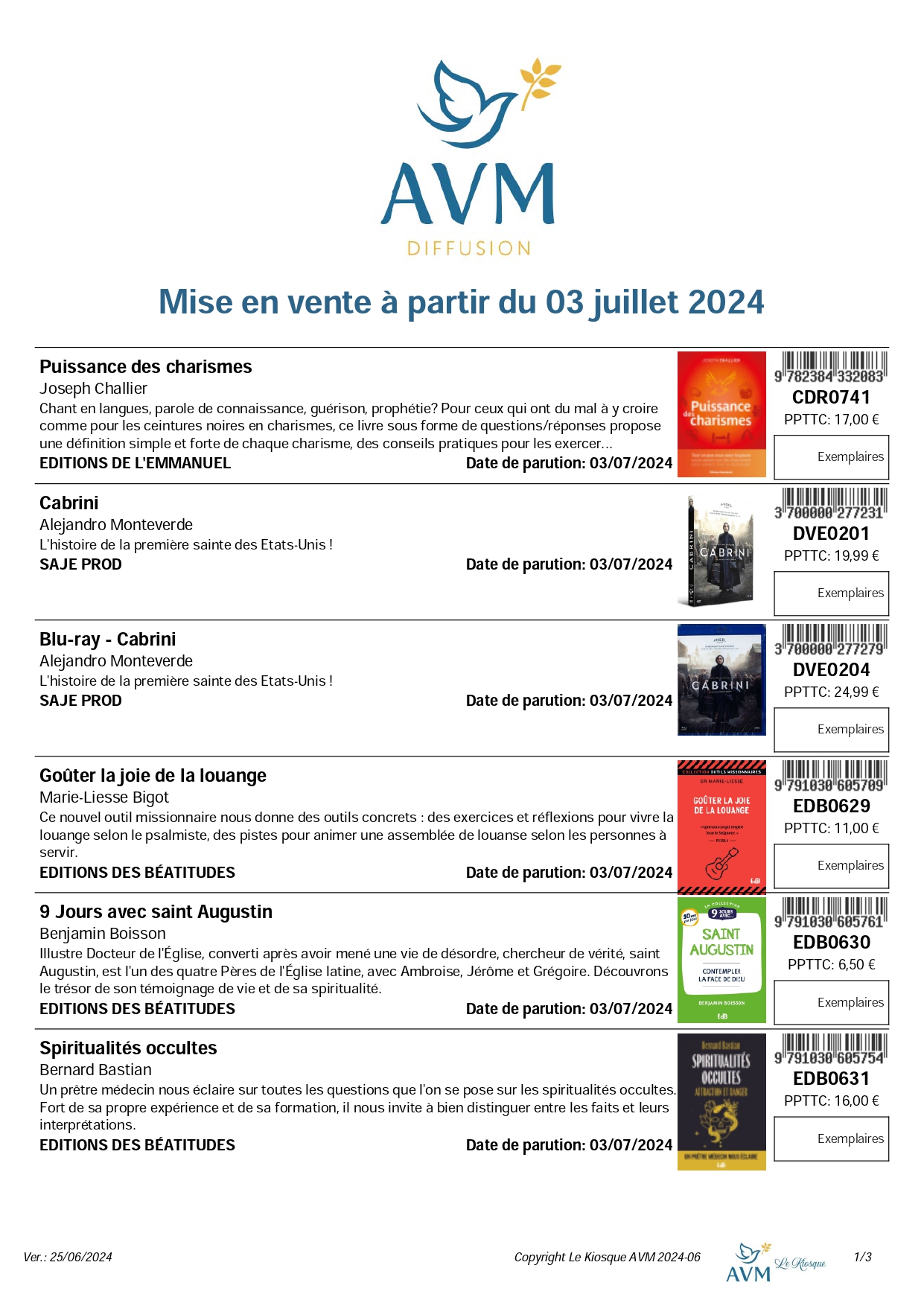 Catalogues AVM Diffusion - AVM Diffusion