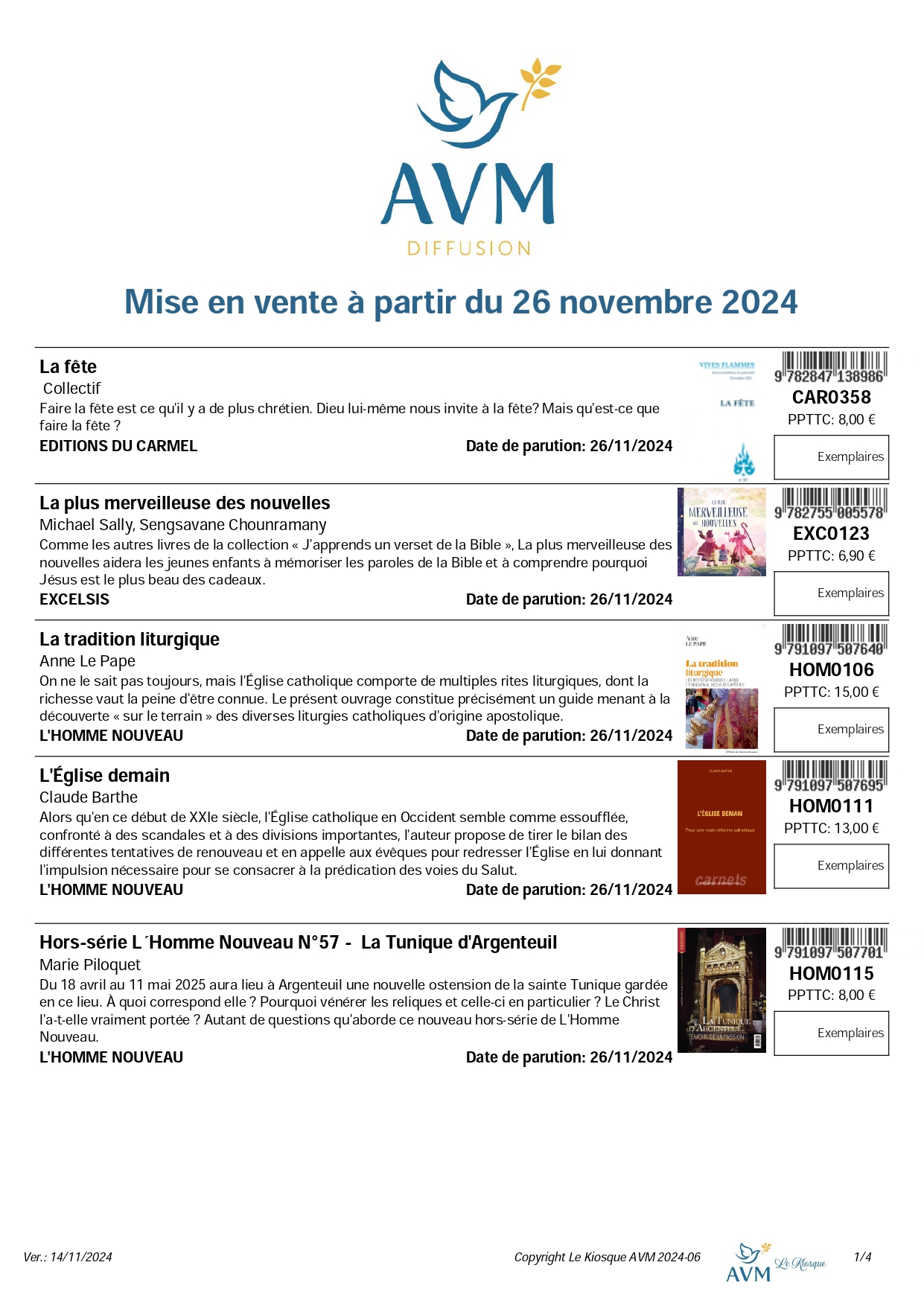 Catalogues AVM Diffusion - AVM Diffusion