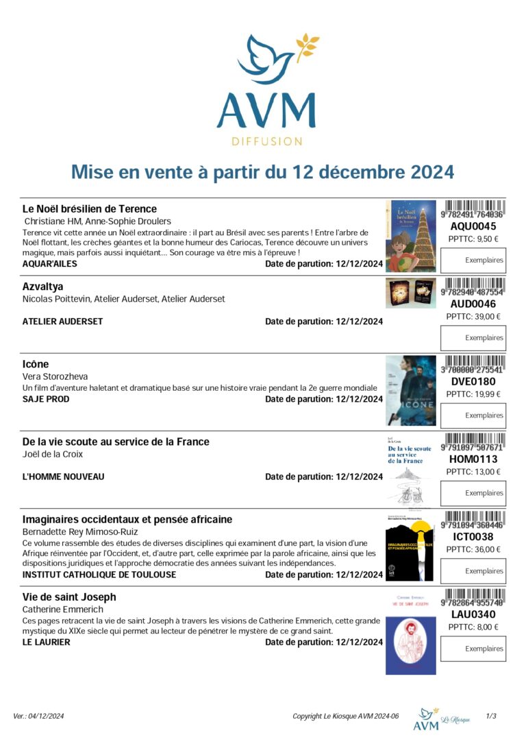 Catalogues AVM Diffusion - AVM Diffusion